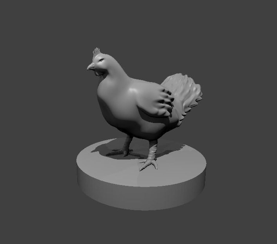 Chicken Familiar Miniature Model for D&D Dungeons and Dragons ...