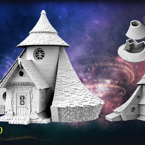 3D Printed 3 Storey Wizards House With Playable Interior for Dungeons ...