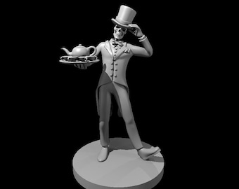 Skeleton Butler Miniature for Table Top Games : Resin 3D Printed Model ...