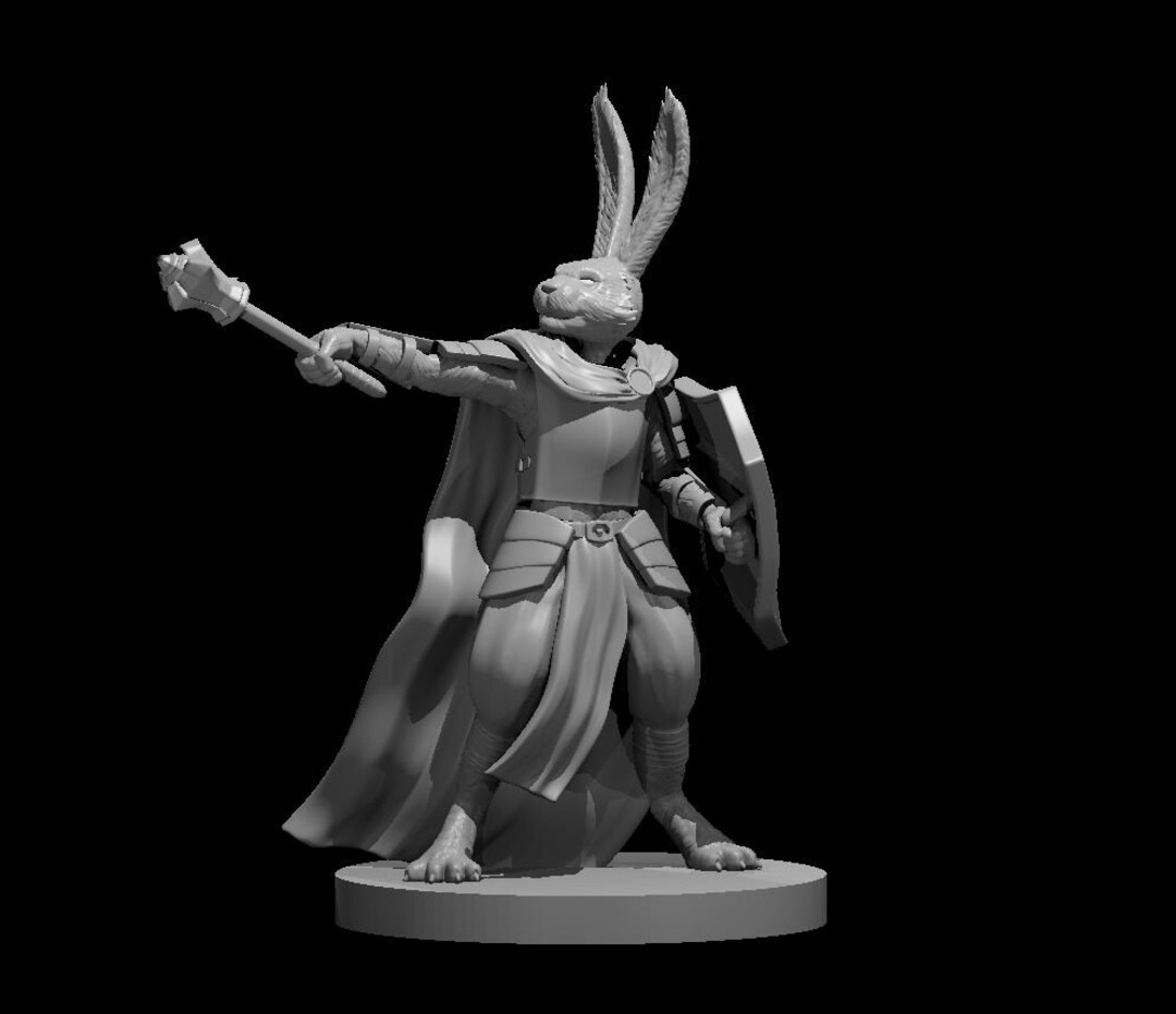 Harengon Cleric Miniature - Etsy