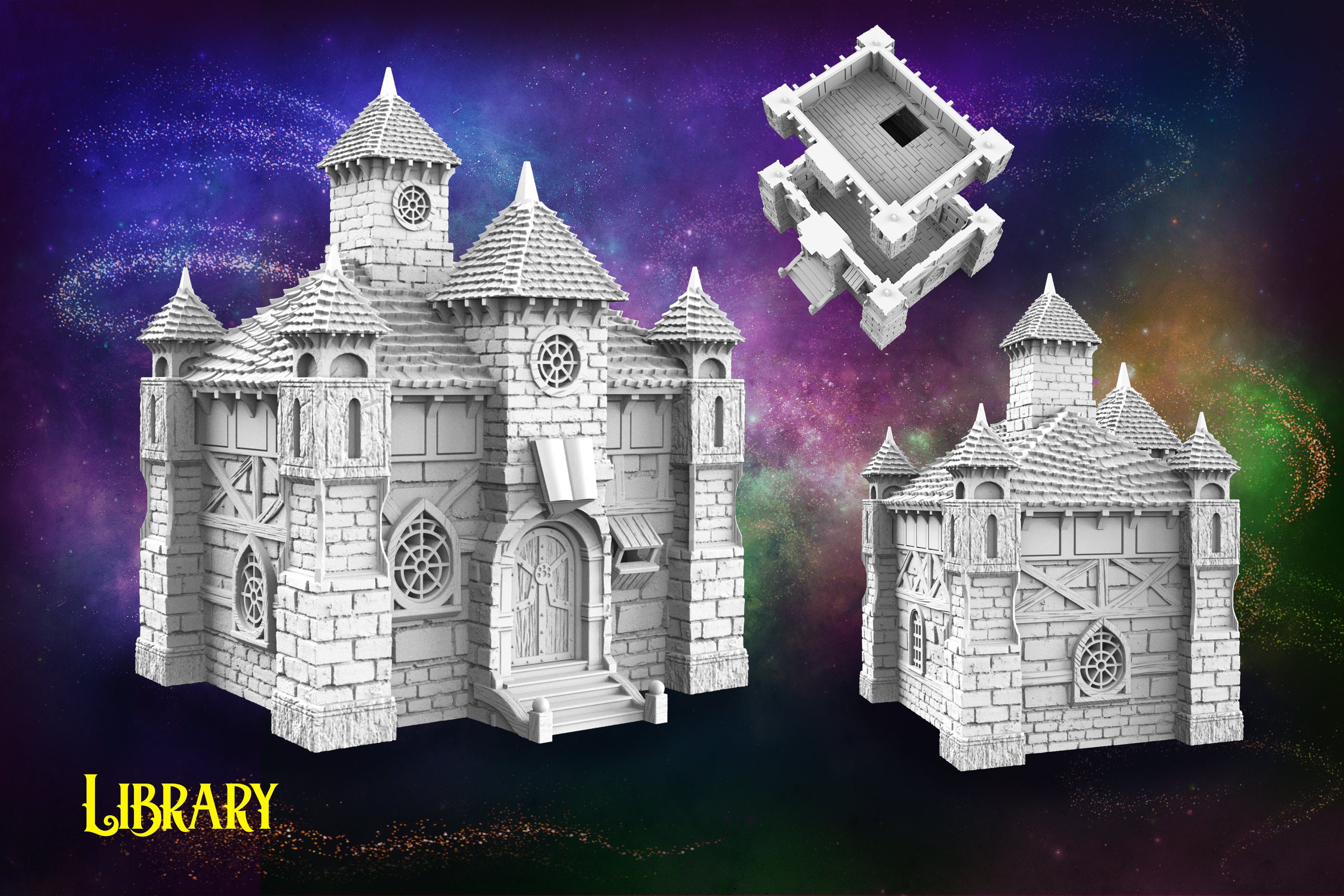 3D Printed Wizards Library With Playable Interior for Dungeons - Etsy ...