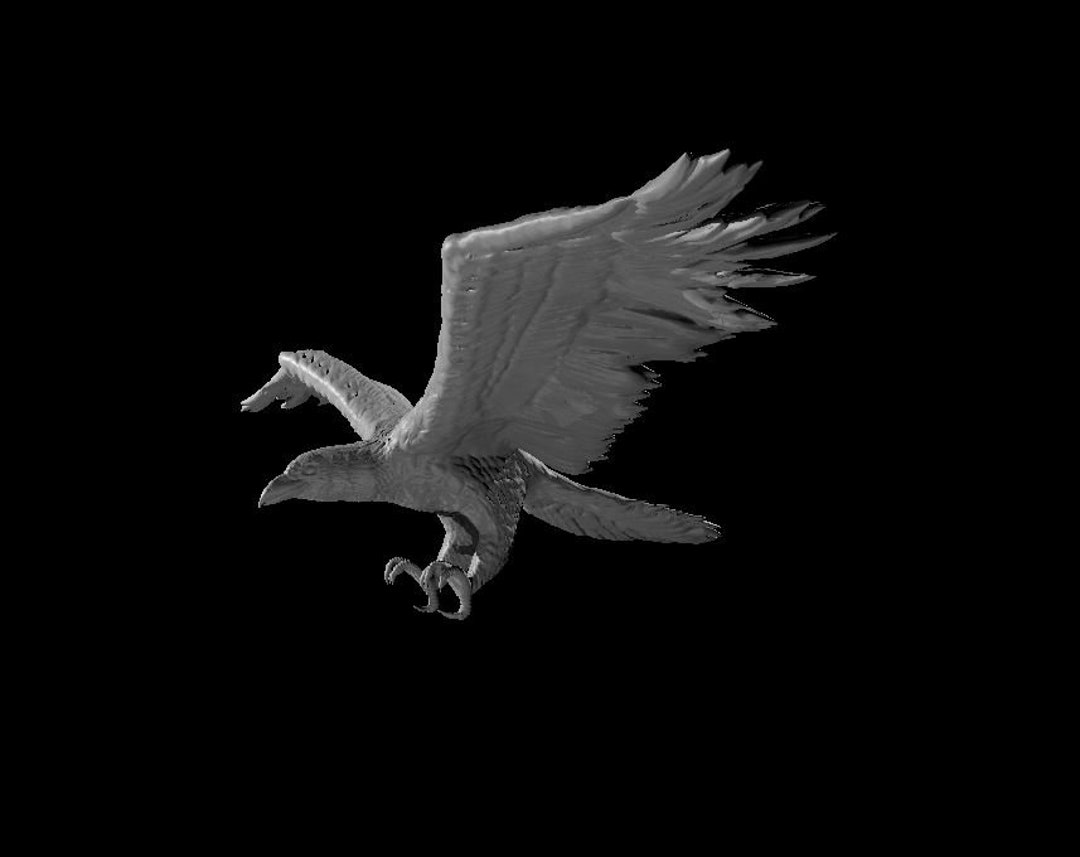 Raven Flying Miniature Model for D&D Dungeons and Dragons, Pathfinder ...