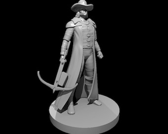 Half-orc Male Fighter Ranger NPC or PC 28mm, 32mm, 75mm Scale Resin ...