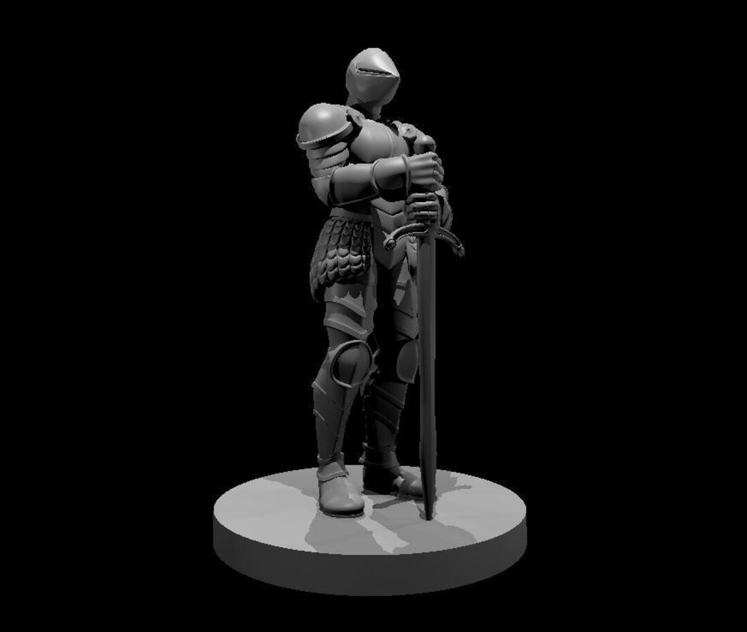 Knight Statue Metal Miniature Model for D&D Dungeons and Dragons ...