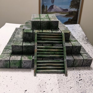 Jungle Ziggurat Pyramid Temple for D&D, Wargaming, Warhammer Age of ...