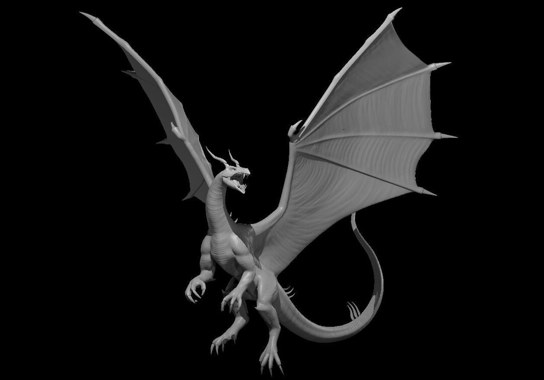 Ancient Emerald Dragon Flying Miniature Model for D&D Dungeons and ...