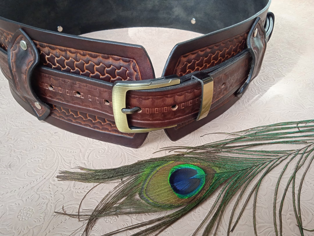 Archery Quiver Belt / Warrior Belt / Wide Belt / Tooled Leather Wear ...