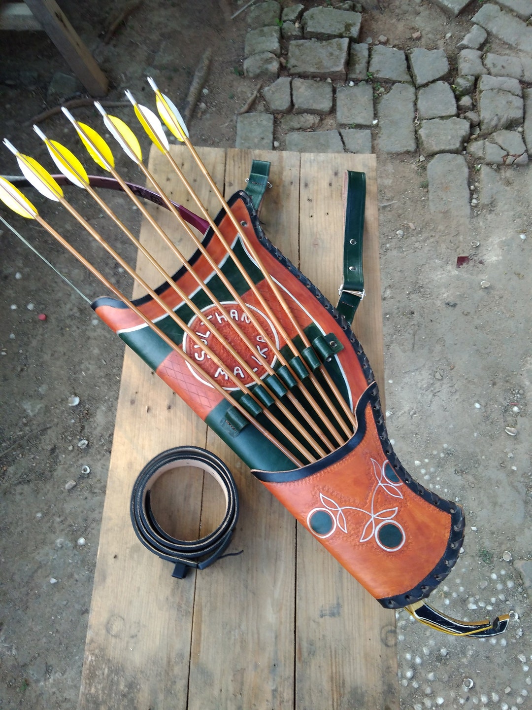 Archery Quiver for Bow and Arrows 2in1 Simple Equipment Storage ...