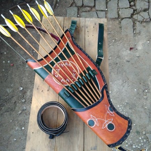 Archery Quiver for Bow and Arrows 2in1 Simple Equipment Storage ...