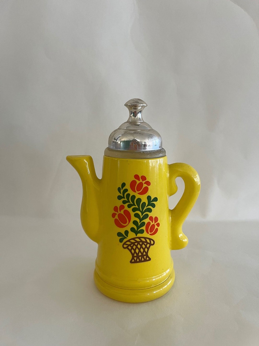 Vintage Avon Koffee Klatch Yellow Coffee Pot Bottle Full - Etsy