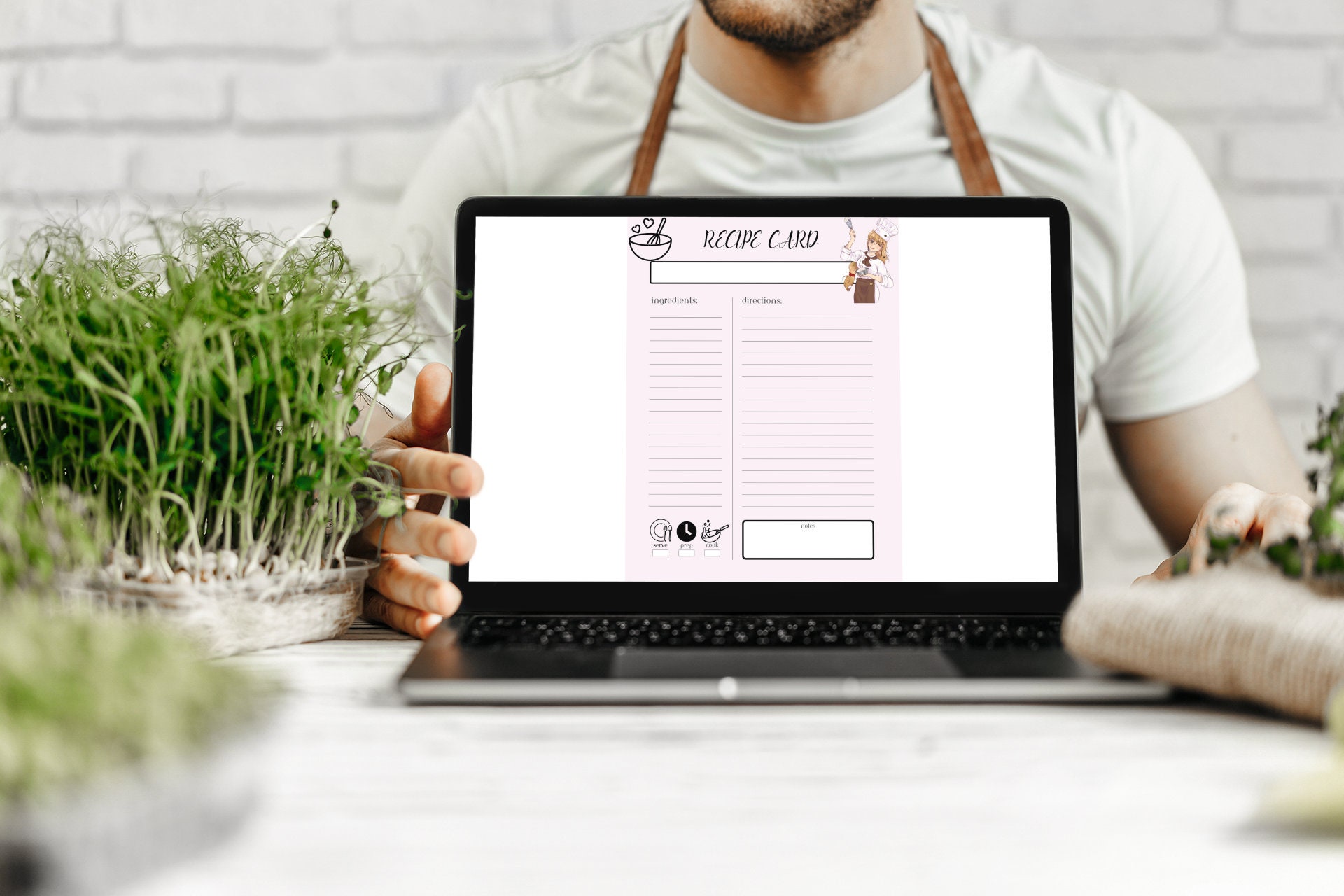 Recipe Card Template|cooking Planner| Digital Planner| Printable ...