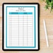 Blue and White Product Inventory Planner| Digital Planner| Printable ...