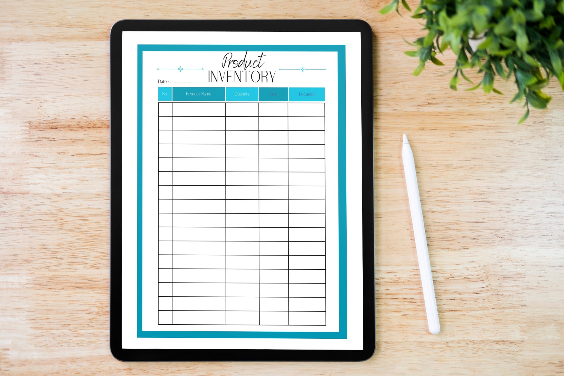Blue and White Product Inventory Planner| Digital Planner| Printable ...
