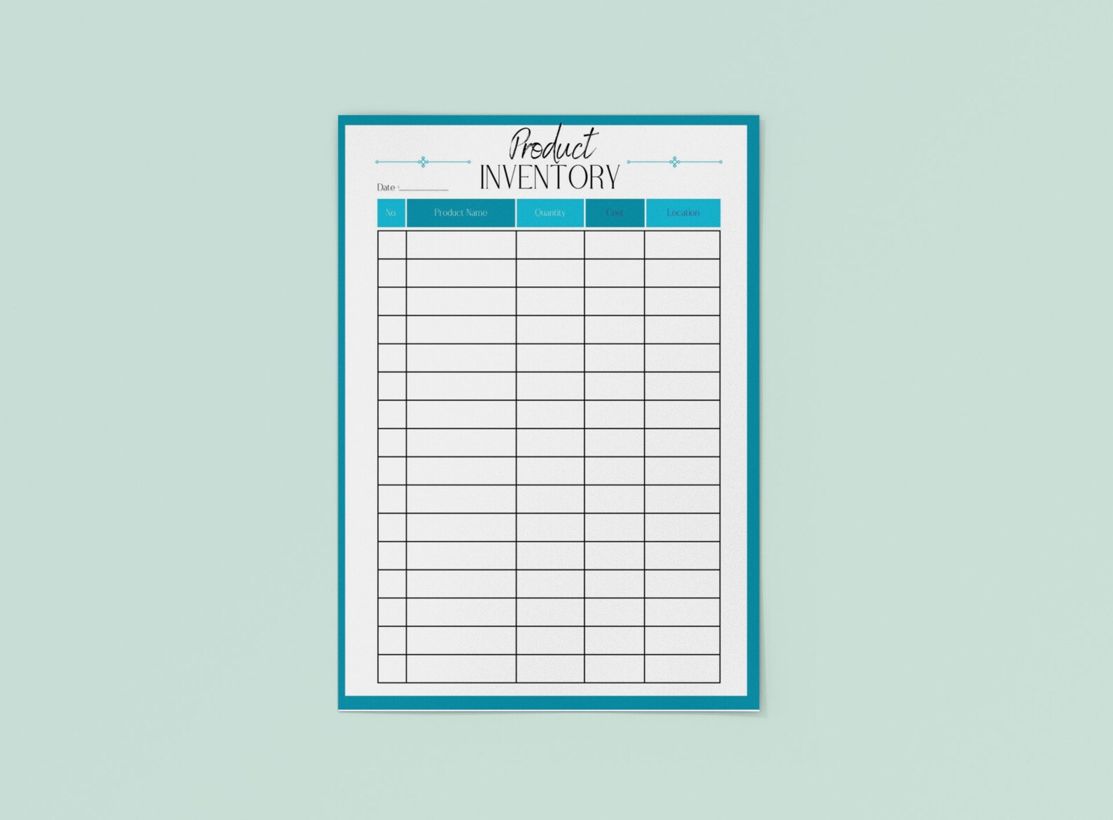 Blue and White Product Inventory Planner| Digital Planner| Printable ...