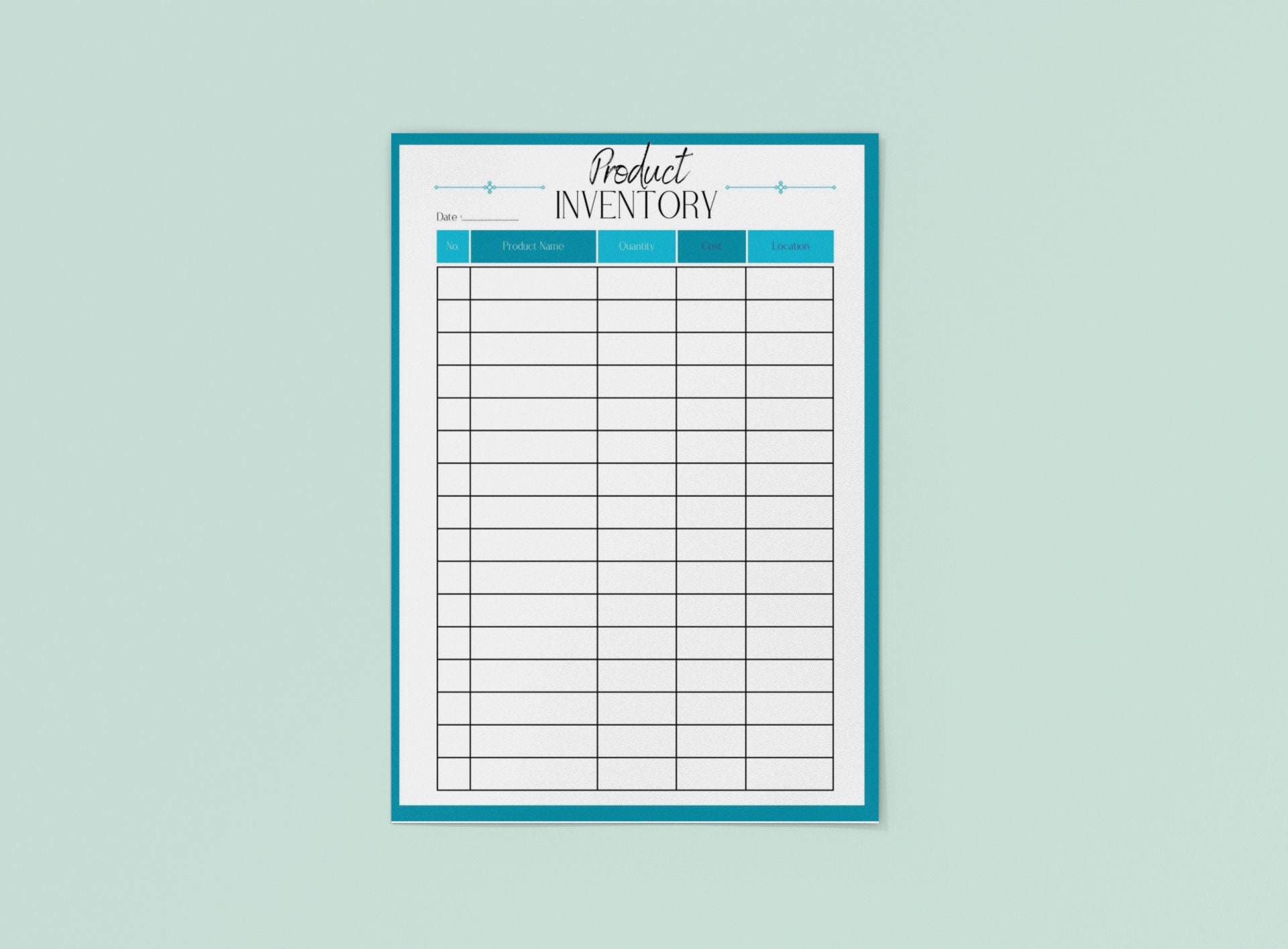 Blue and White Product Inventory Planner| Digital Planner| Printable ...