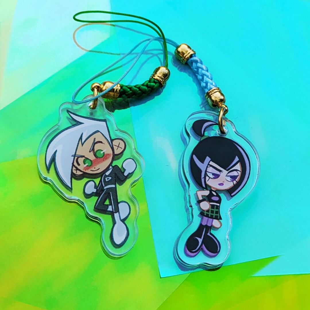 DANNY PHANTOM Acrylic Phone Charms [sam & Danny] - Etsy
