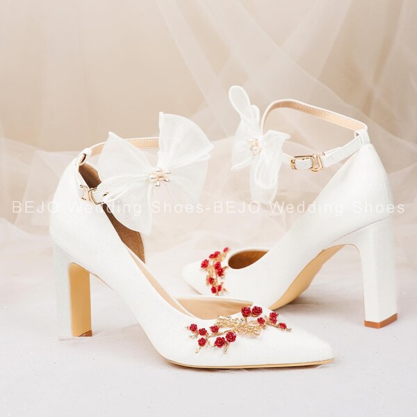 Floral Block Heels - Etsy