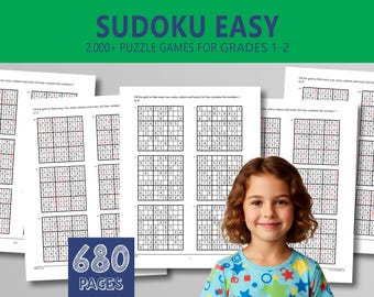 Sudoku Easy Worksheet for Kids Grades 1–2 | 2000+ Puzzles for Ages 7–8 ...