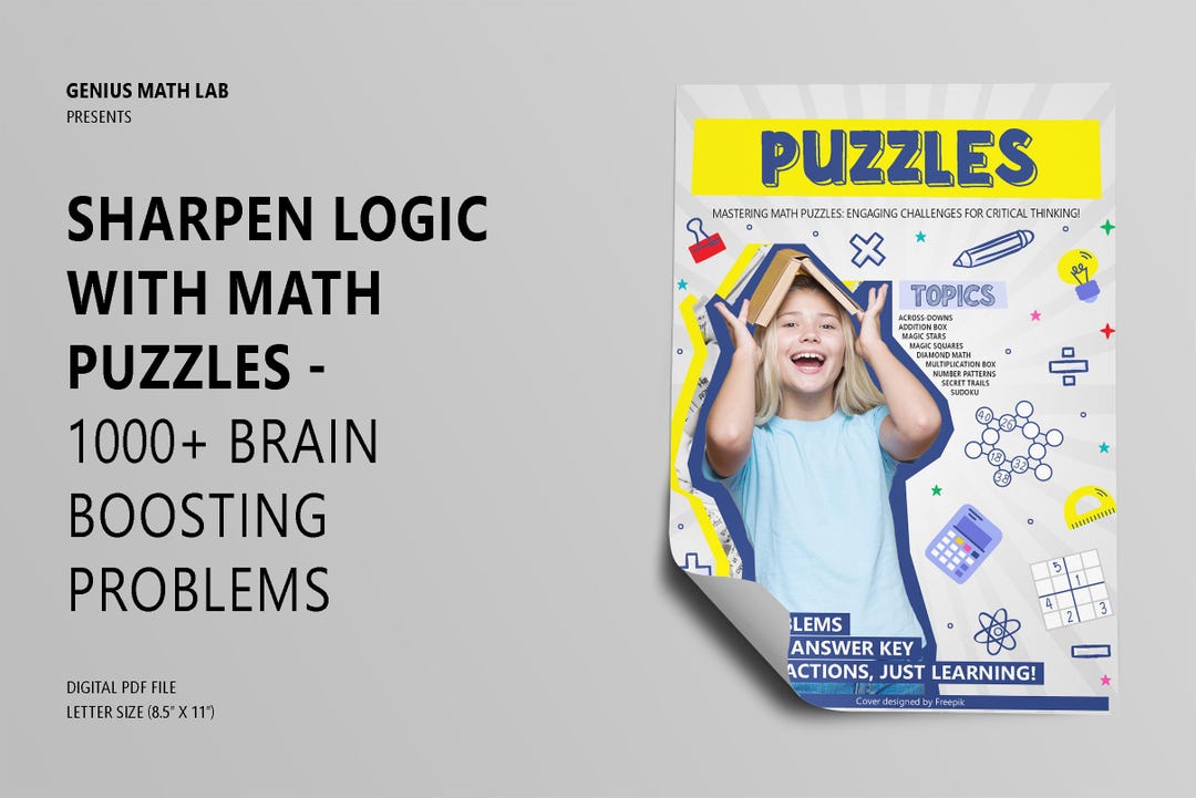 Math Puzzles Mastery | 1000+ Problems | Printable Brain Teasers - Etsy