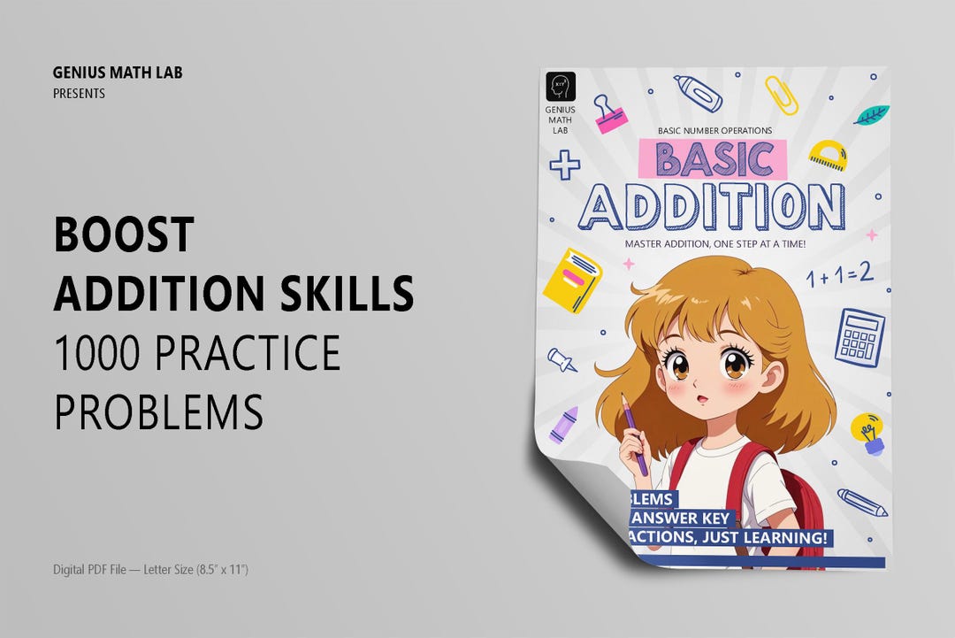 Basic Addition Practice Worksheets | 1000 Problems | Grades K-2 | Math ...