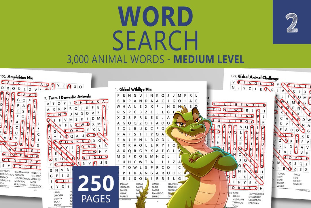 Medium Animal Word Search Puzzles: Vocabulary Practice Grades 3-5 PDF ...