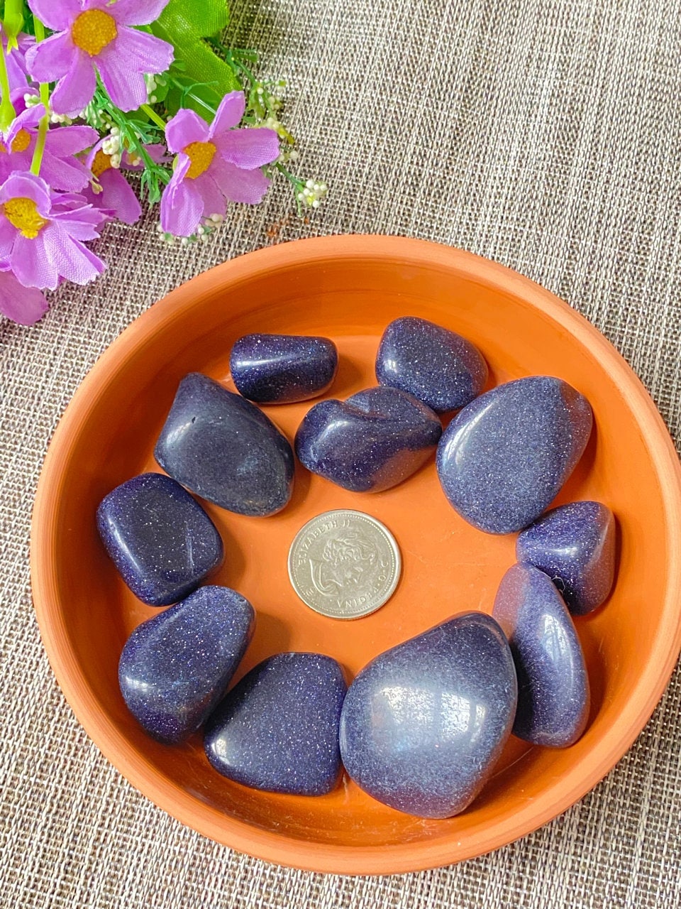 Terahertz Wand StoneStory Natural Healing Crystal Point Blue Sandstone