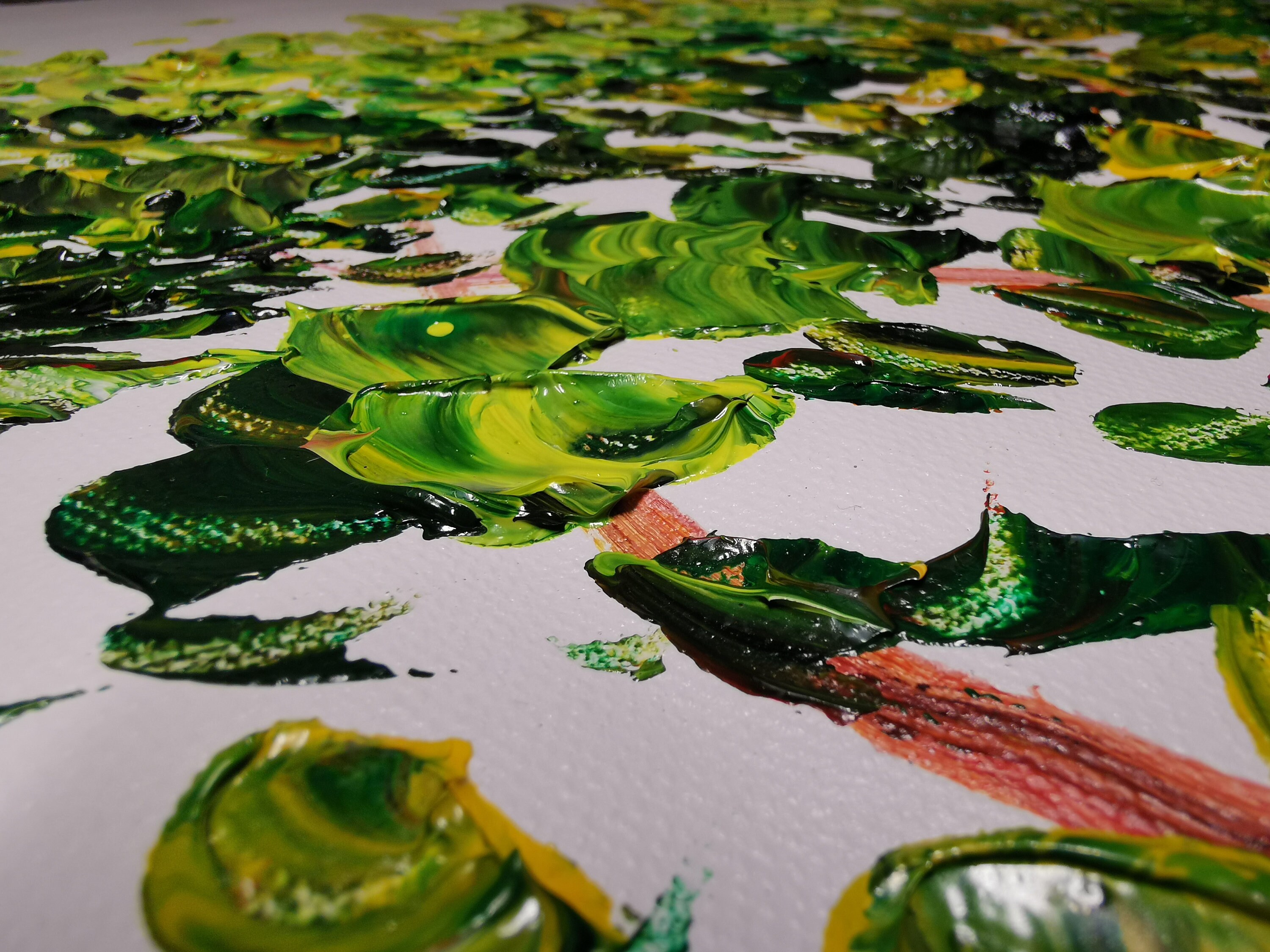 Tree 40" Original Oil Painting on Canvas, Thick Layered Art, Tree of ...