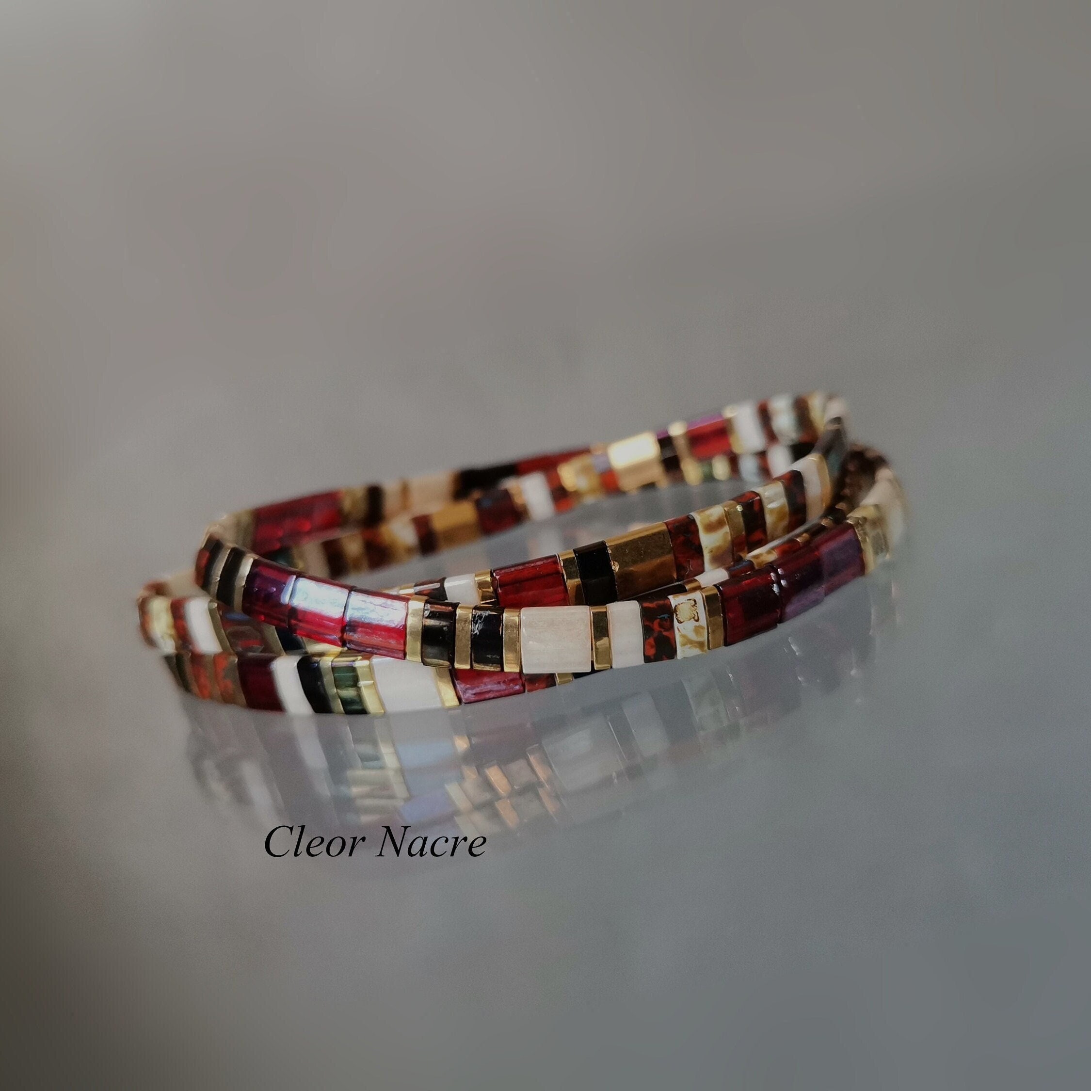 Bracelet Plat En Perles Pour Femme Bracelet Miyuki Japonais Bracelet En ...