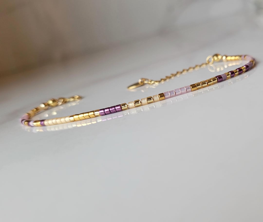 Petit Bracelet Fin En Perles Bracelet Minimaliste Pour Femme Bracelet ...