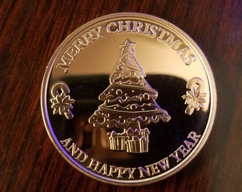 Christmas Series wreath Back Design 1 Oz .999 Pure Copper BU Round ...