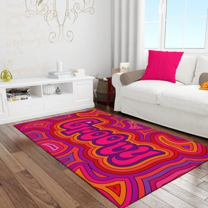 Groovy Rug - Unique Dornier Rug, Groovy Home Decor, Colorful, Mcm, Mod ...