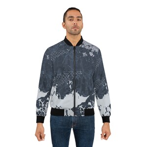 Men's Bomber Jacket, Cyberpunk Jacket, Zip up Jacket, Futuristic Jacket ...