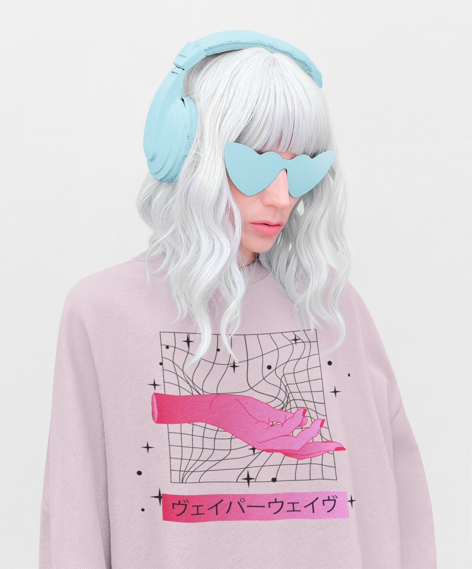 Vaporwave Clothes Unisex Vaporwave Sweater Japanese Kanji | Etsy