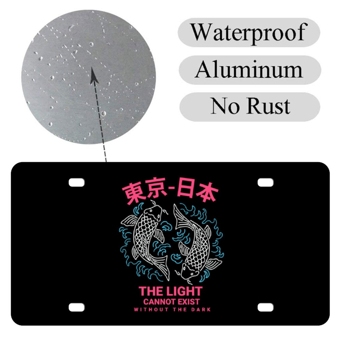Automotive Japanese License Plate & Frame Set Anti-theft - Etsy