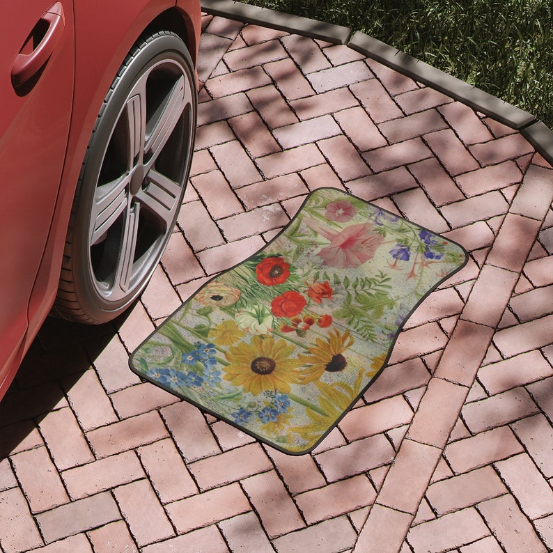 Cottagecore Car Floor Mats, Cottagecore Decor, Boho Car Accessories ...