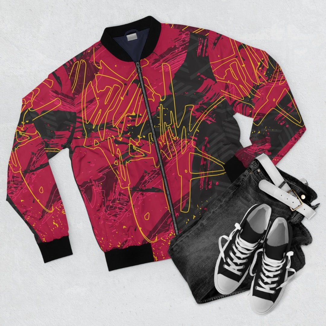 Men's Bomber Jacket, Cyberpunk Jacket, Zip up Jacket, Futuristic Jacket ...