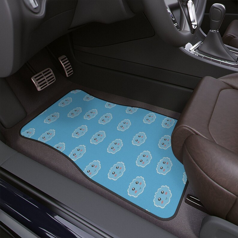 Cute Cloud Emote Car Floor Mats, Kawaii Mat, Cute Car Accessories for ...