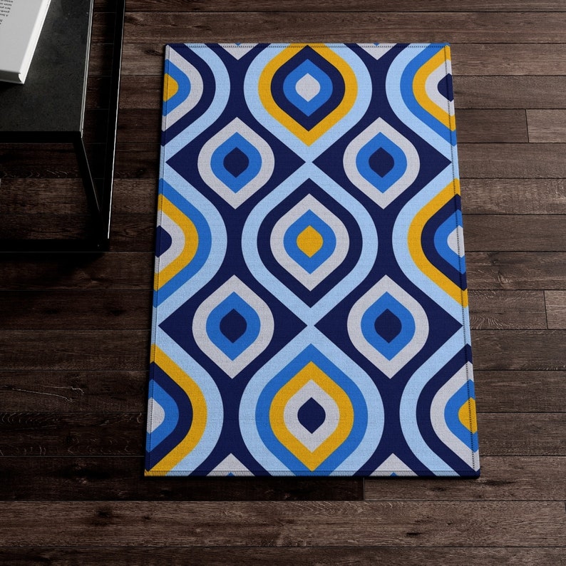 Evil Eye Rug Unique Dornier Rug Evil Eye Print Groovy Home - Etsy