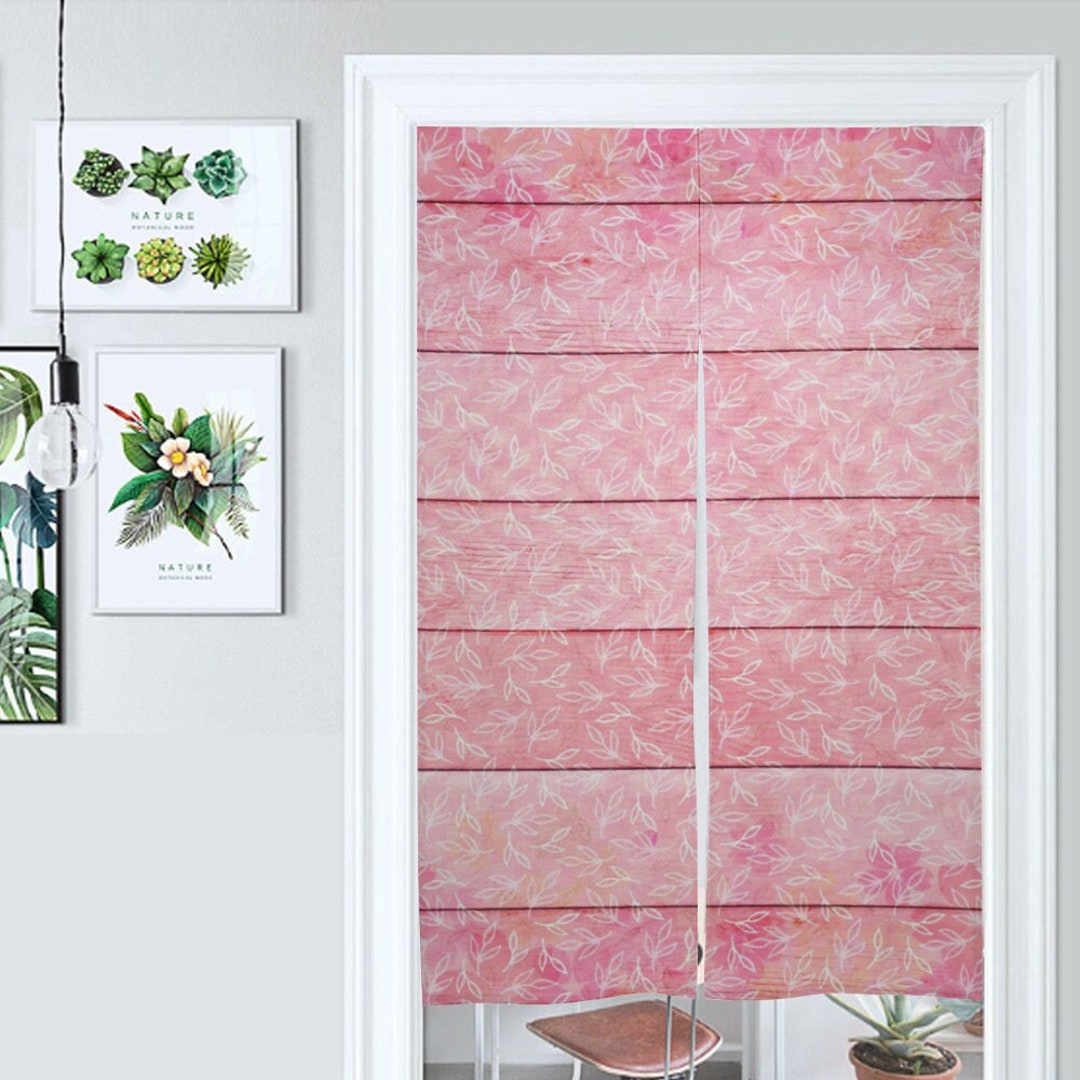 Front Door Hanging Banners 34" X 56", Pink Noren, Japanese Noren ...