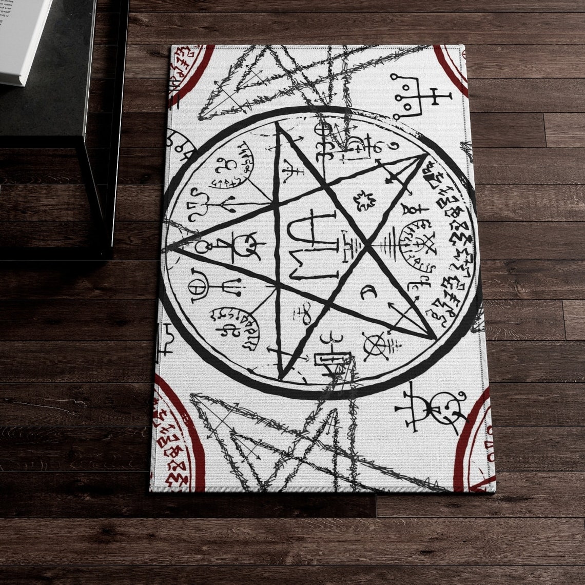 Pentagram Rug Baphomet Dornier Rug Satanic Occult Decor | Etsy