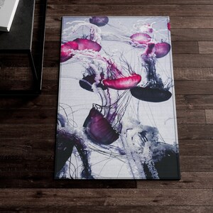Watercolor Jellyfish Aesthetic Rug Strange Rug Trendy Rug - Etsy