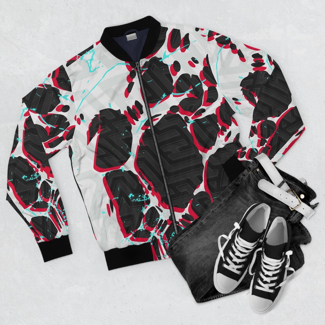 Men's Bomber Jacket, Cyberpunk Jacket, Zip up Jacket, Futuristic Jacket ...