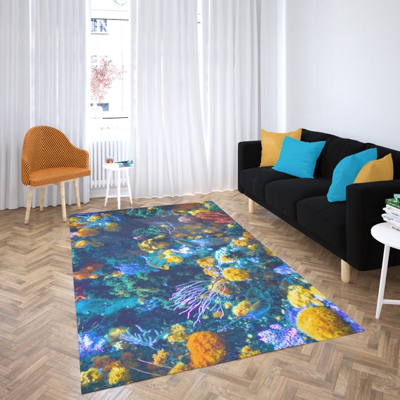 Ocean Rug Aesthetic Rug Strange Rug Trendy Rug Decor | Etsy