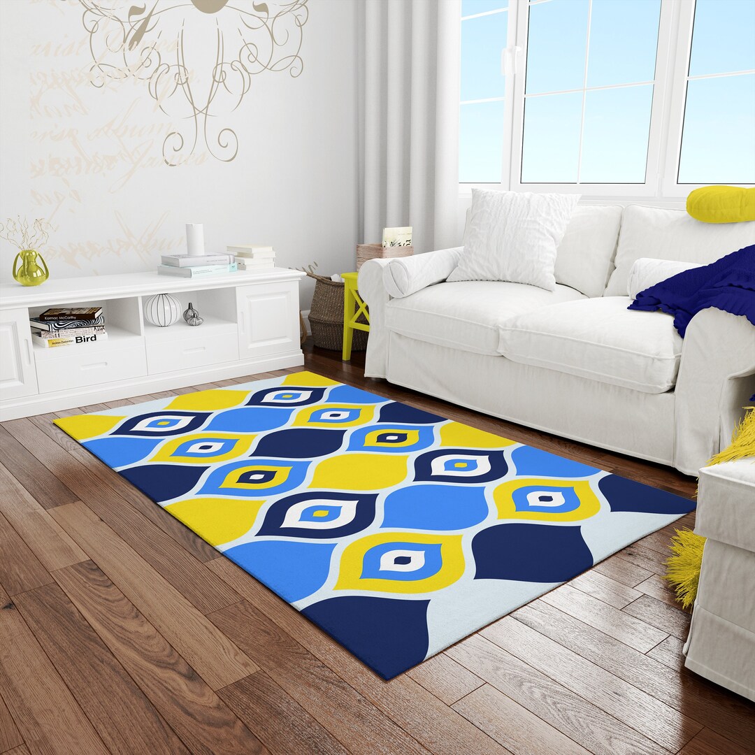Evil Eye Rug Unique Dornier Rug, Evil Eye Print, Groovy Home Decor ...