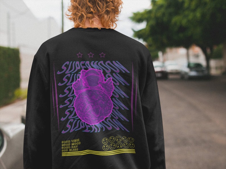 Vaporwave Clothes Unisex Vaporwave Sweater Future Astronaut | Etsy