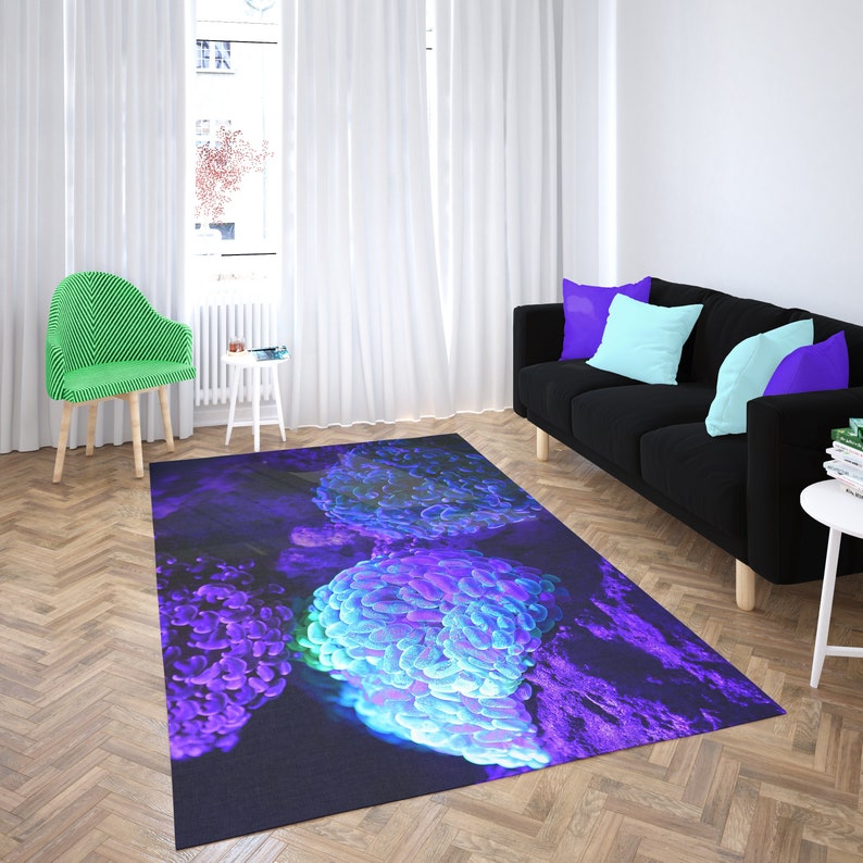 Watercolor Jellyfish Aesthetic Rug Strange Rug Trendy Rug - Etsy