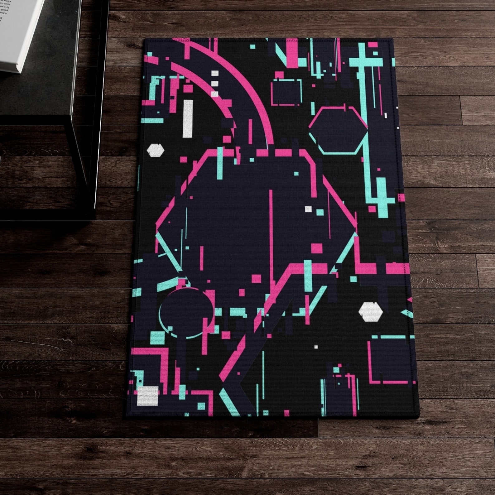 Cyberpunk Decor Glitch Dornier Rug Abstract Art Gaming | Etsy