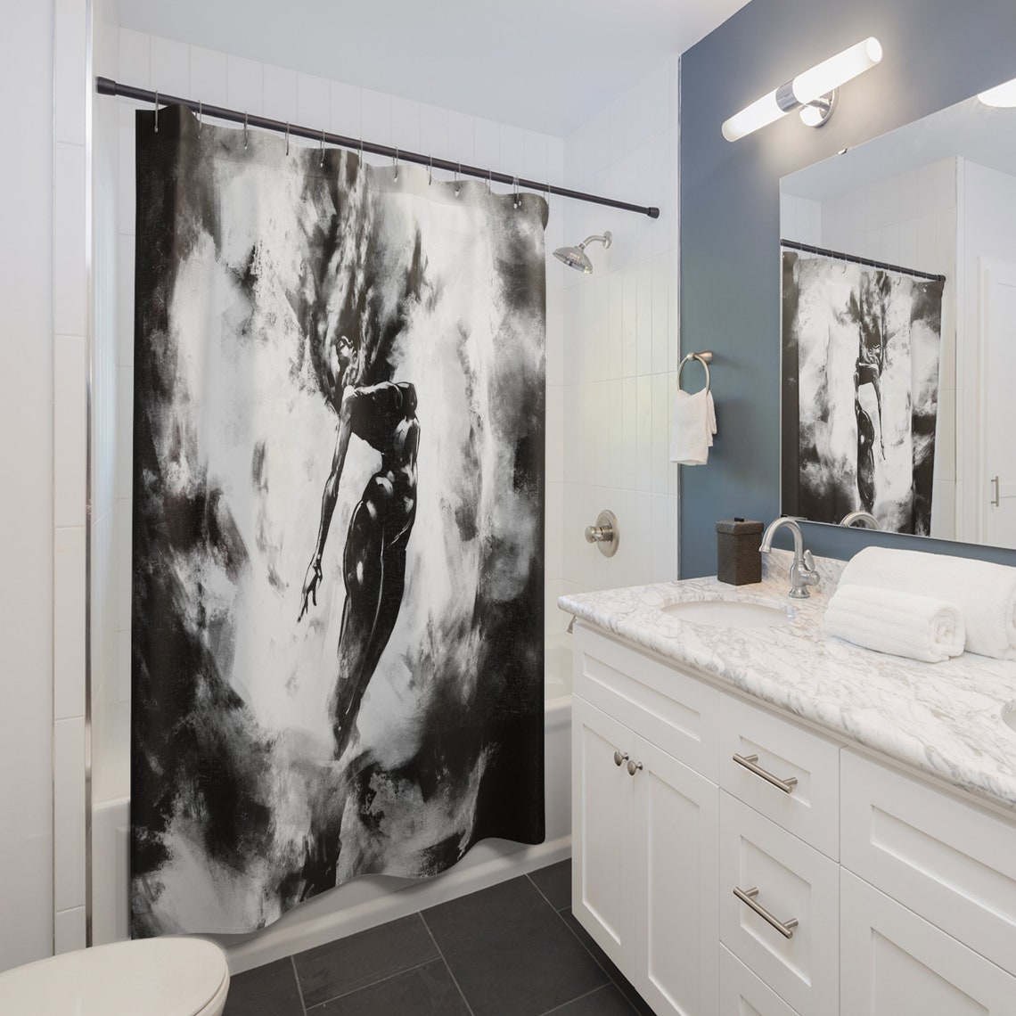 Goth Shower Curtain 7174 Aesthetic Grunge - Etsy