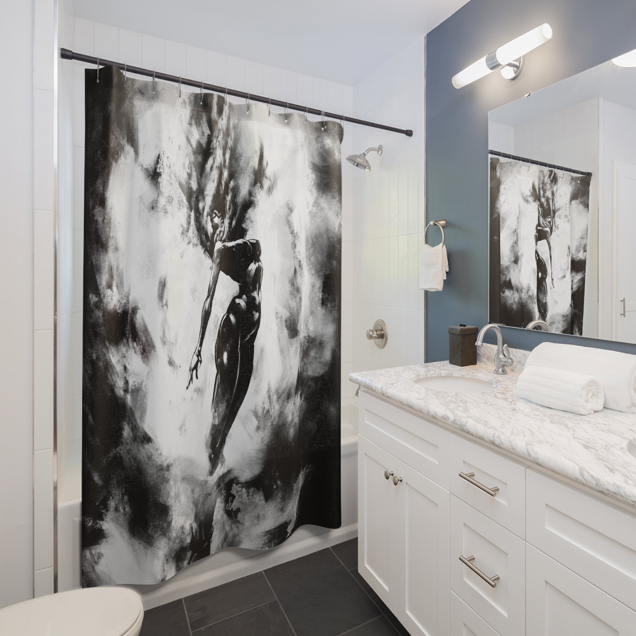 Goth Shower Curtain 7174 Aesthetic Grunge - Etsy