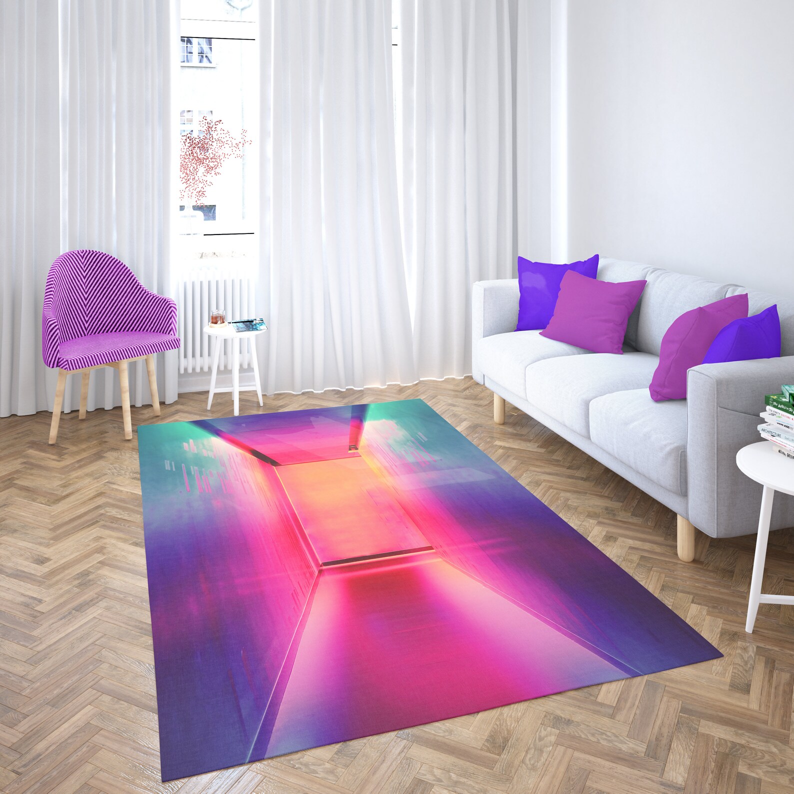 Vaporwave Decor Aesthetic Rug Cyberpunk Kawaii Strange - Etsy